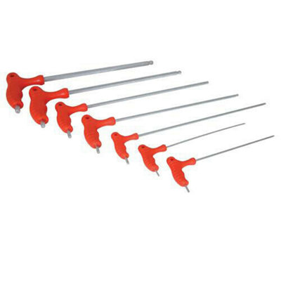 7 Pack 2.5mm 10mm Long Hex Allen Key Set Double Ended Tool Long Reach ...