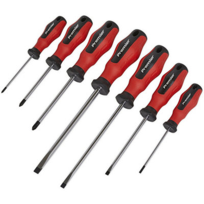 7 PACK Premium S2 Steel Soft Grip Screwdriver Set - VARIOUS Slotted ...