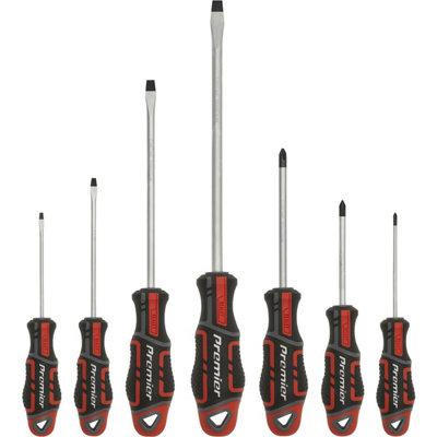 7 PACK Premium Soft Grip Screwdriver Set - Slotted & Phillips Various ...