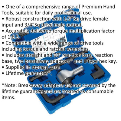 7 Piece Heavy-Duty Torque Multiplier Wrench Set for Precision Torque ...