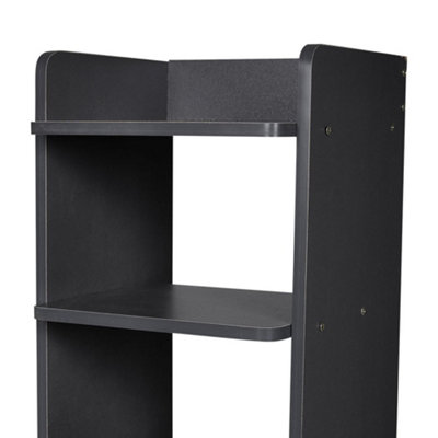 7-Tier Black Narrow Tall Freestanding Shoes Rack for Entryway
