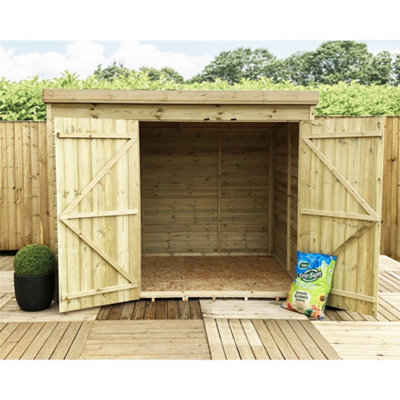 7 x 3 WINDOWLESS Garden Shed Pressure Treated T&G PENT Wooden Garden ...