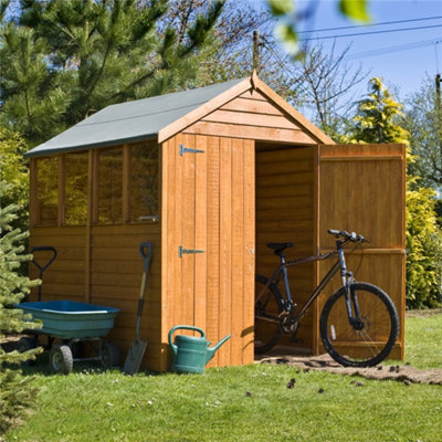 7 x 5 (2.04m x 1.61m) - Dip Treated Overlap - Apex Garden Shed - 4 ...