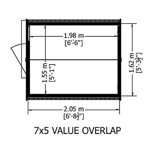 7 x 5 Shed Super Value Overlap - Apex Wooden Bike Store / Garden Shed ... 7 x 5 Shed Super Value Overlap - Apex Wooden Bike Store / Garden Shed ...
