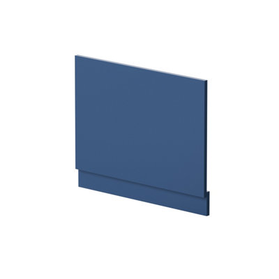 700mm Straight Reversible Bath End Panel & Plinth - Satin Blue