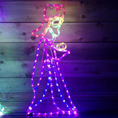 70cm 360 LED Multicoloured Indoor Outdoor Christmas Nativity Three Wise ...