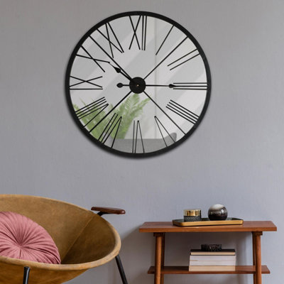 70cm x 70cm Rustic Metal Vintage Oversized Wall Clock - Big Industrial ...