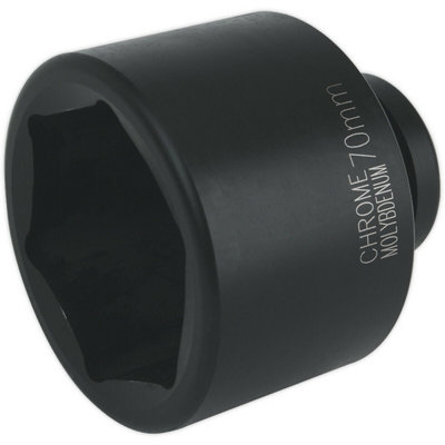 70mm Forged Chromoly Impact Socket - 1 Inch Square Drive for Heavy-Duty ...