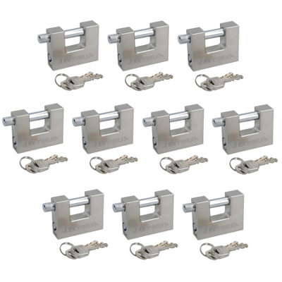 70mm Shutter Padlock / Lock / 3 keys Security Solid Shed Garage Storage ...