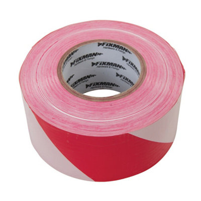 70mm x 500m Red White Hazard Tape Barrier / Barricade Cone Safety ...