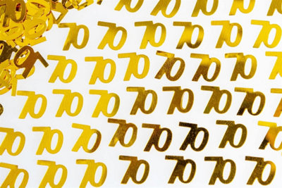 70th Birthday Confetti Gold 1 pack x 14 grams birthday decoration Foil ...
