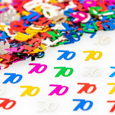70th Birthday Confetti Multicolour 1 pack x 14 grams birthday ...