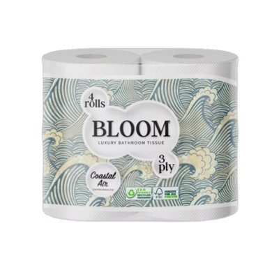 72 Toilet Rolls of Reliable 3-Ply Comfort Bloom Rolls