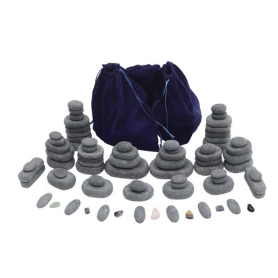 72Pcs Basalt Massage Hot Stone Set for Spa | DIY at B&Q