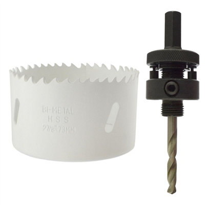 73mm HSS Hole Saw Holesaw Bi Metal Blade Cutter Drill And Drill Adaptor Arbor