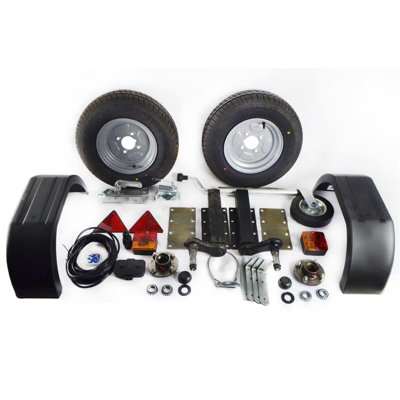 750Kg Trailer Kit Suspension Units Hitch Lights Mudguards Towing 5m ...