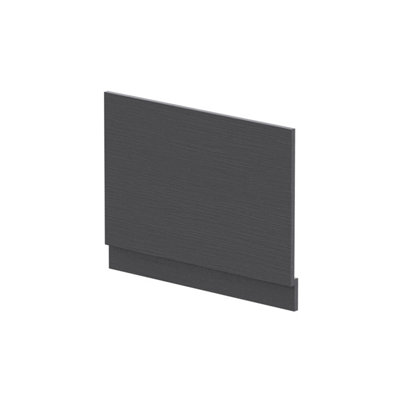 750mm Edge/Power Straight End Bath Panel & Plinth - Textured Woodgrain ...