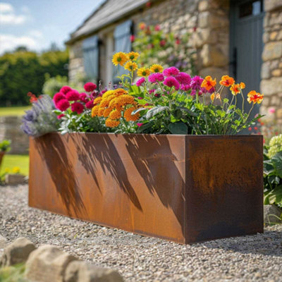Corten steel planters store