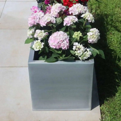 75cm Zinc Galvanised Silver Trough Planter