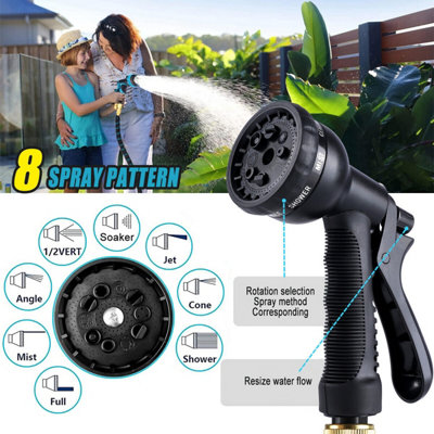 75FT Heavy Duty Expandable Garden Hose Pipe Flexible With Water Spray Gun
