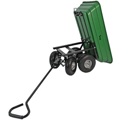 75L GARDEN TIPPING DUMP CART 250 KG WHEELBARROW TROLLEY UTILITY TRUCK ...