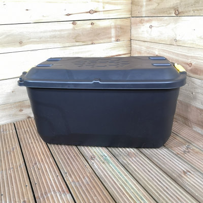 75L Heavy Duty Trunk on Wheels Sturdy, Lockable, Stackable and Nestable ...