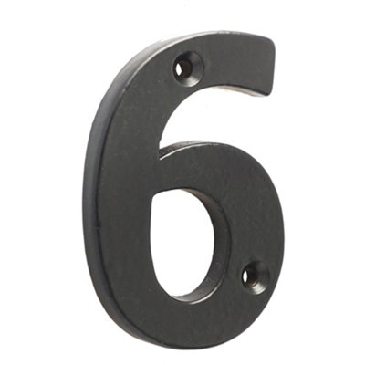 75mm Matt Black Door Numeral - Number 6 9 Premium Quality Wall House Sign