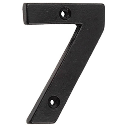75mm Matt Black Door Numeral - Number 7 Premium Quality Wall House Sign