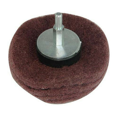 75mm Sanding Mop 240 Grit Dome 6mm Arbor Cleaning Buffer Power Tool ...