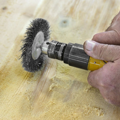 75mm Spindle Mounted Circular Crimped Stainless Steel wire brushes ...