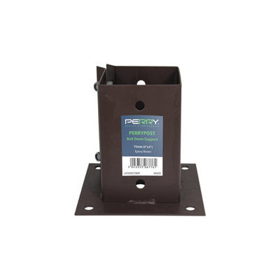 75mm x 75mm Bolt Down Post Support - Epoxy Brown