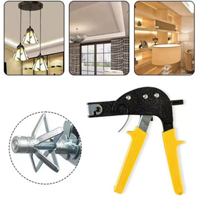 75pc Heavy Duty Hollow Wall Anchor Fixing Kit & Setting Tool Set with ...