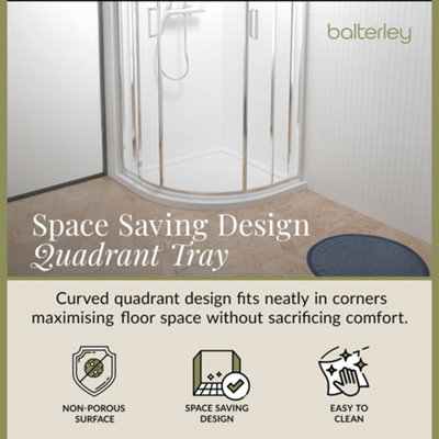 760mm Premium Quadrant Shower Tray - White