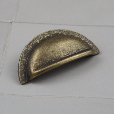 76mm Antique Brass Cup Cabinet Handle