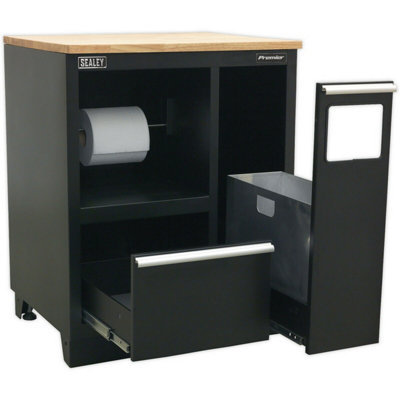 775mm Heavy Duty Modular Steel Floor Cabinet with Rubbish Bin and ...