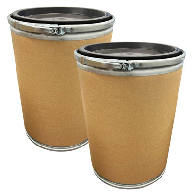 78 Litre Strong Brown Cardboard Open Top Fibre Shipping Drum Keg ...