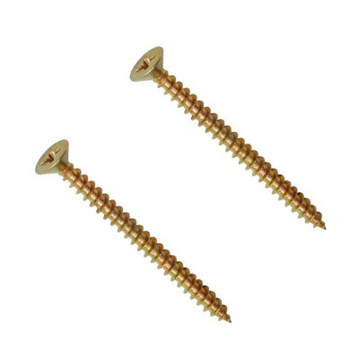 780 x Assorted Pozi Countersunk Screws, Goldstar Yellow Passivated Twin ...