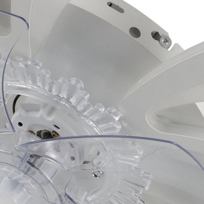 78cm Dia Creative White LED Ceiling Fan Light with Remote Control