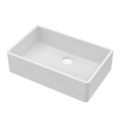 795mm - Fireclay Single Bowl Butler Kitchen Sink - No Overflow & No Tap ...