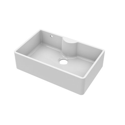 795mm - Single Bowl Butler Kitchen Sink - with Tap Ledge, Overflow