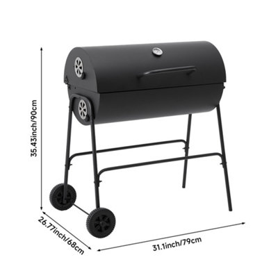 79cm W Outdoor Barbecue Charcoal Portable BBQ Grill Garden Camping ...