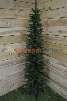 7ft (2.10m) Pencil Style Slim Artifical Christmas Tree in Green
