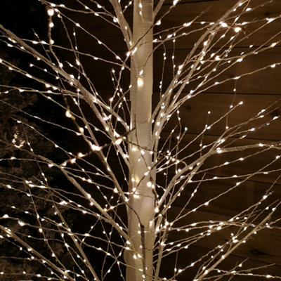 7ft (2.1m) White Modelling Micro Dot Tree with 1,700 Twinkling LEDs in ...