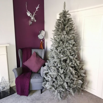 7ft (210cm) Luxury Charcoal Pine Grey Christmas Tree with 1,315 Tips ...