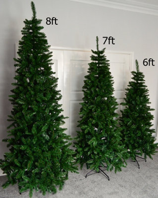 7ft (210cm) Newfoundland Slim (106cm) Pine Christmas Tree with 866 tips