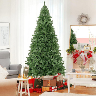 7ft Christmas Tree With 1200 Tips & Metal Stand Xmas Decor