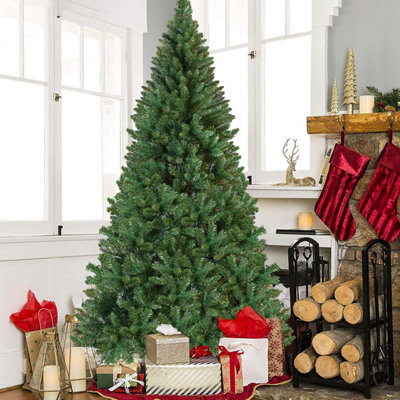 7ft Christmas Tree With Stand Artificial Bushy Xmas Tree Home Decor ...