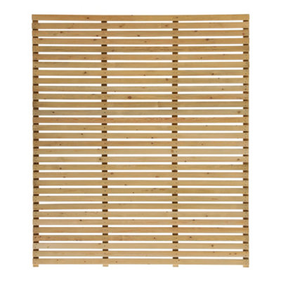 7FT Lap Wooden Fence panel Decorative fence panel Perfect 1.8m W x 2.1m H