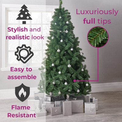 7ft Neo Scandinavian Tips Spruce Fir Tree Artificial Christmas Tree ...