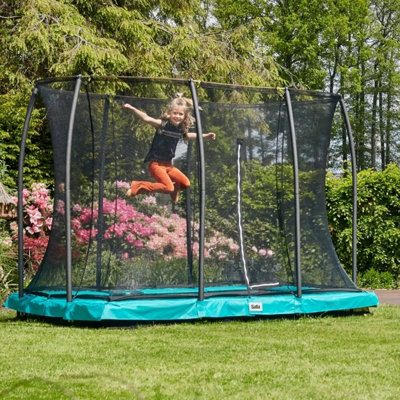 7ft x 5ft Salta Green Rectangular Comfort Edition Inground Trampoline ...